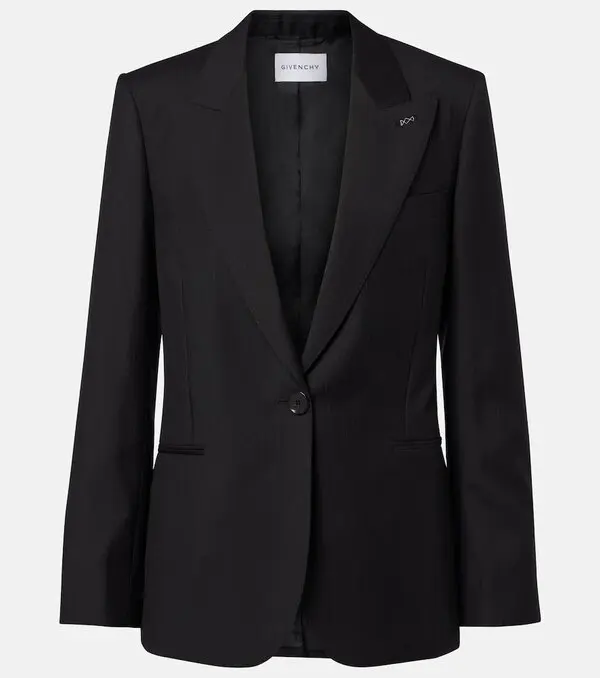 Givenchy Wool Striped Blazer - Black