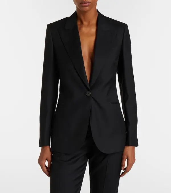 Givenchy Wool Striped Blazer - Black