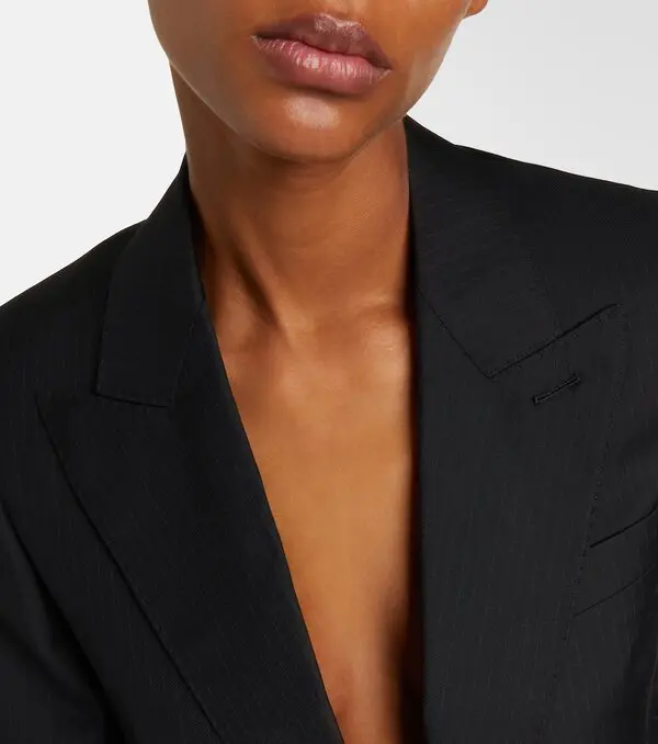 Givenchy Wool Striped Blazer - Black