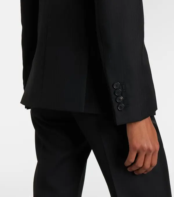 Givenchy Wool Striped Blazer - Black