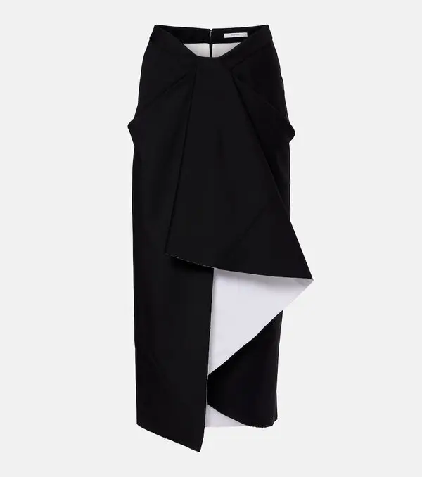 Givenchy Wool And Mohair Midi Skirt
