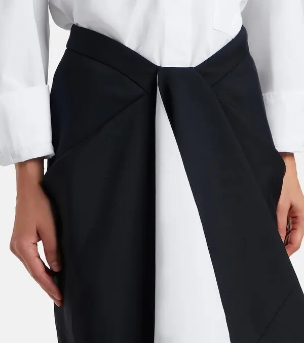 Givenchy Wool And Mohair Midi Skirt