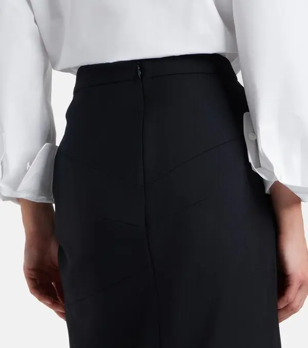 Givenchy Wool And Mohair Midi Skirt
