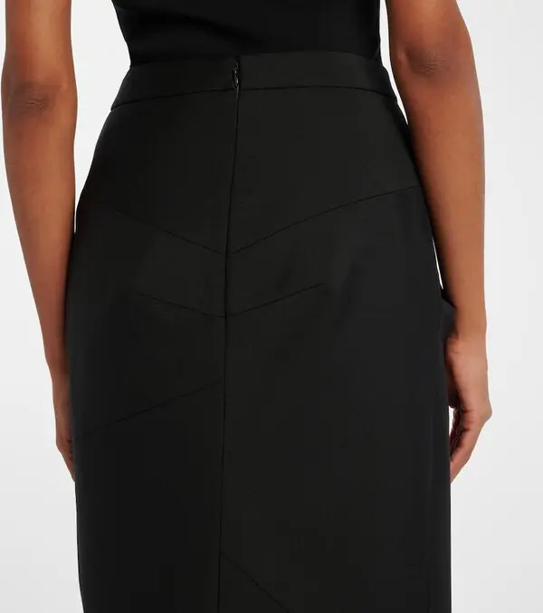 Givenchy Wool And Mohair Midi Skirt