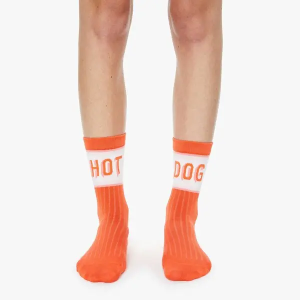 MOTHER The Half-step Hot Dog Crew Socks - White