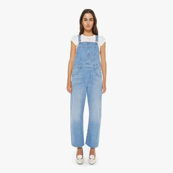 MOTHER The Half-pipe Overall Ankle Jeans - Blue
