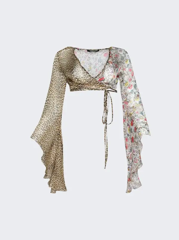 Roberto Cavalli Baby Jaguar Silk Top