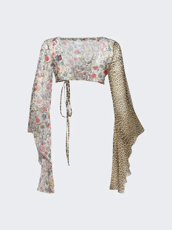 Roberto Cavalli Baby Jaguar Silk Top
