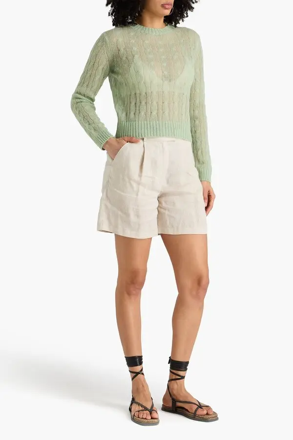 Brunello Cucinelli Cable-knit Mohair-blend Sweater