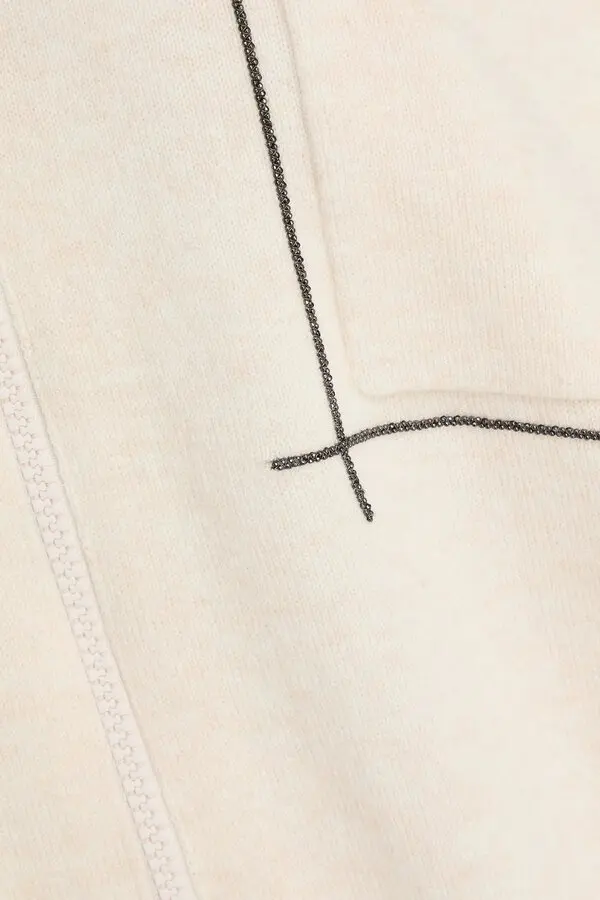 Brunello Cucinelli Wool, Cashmere And Silk-blend Hoodie