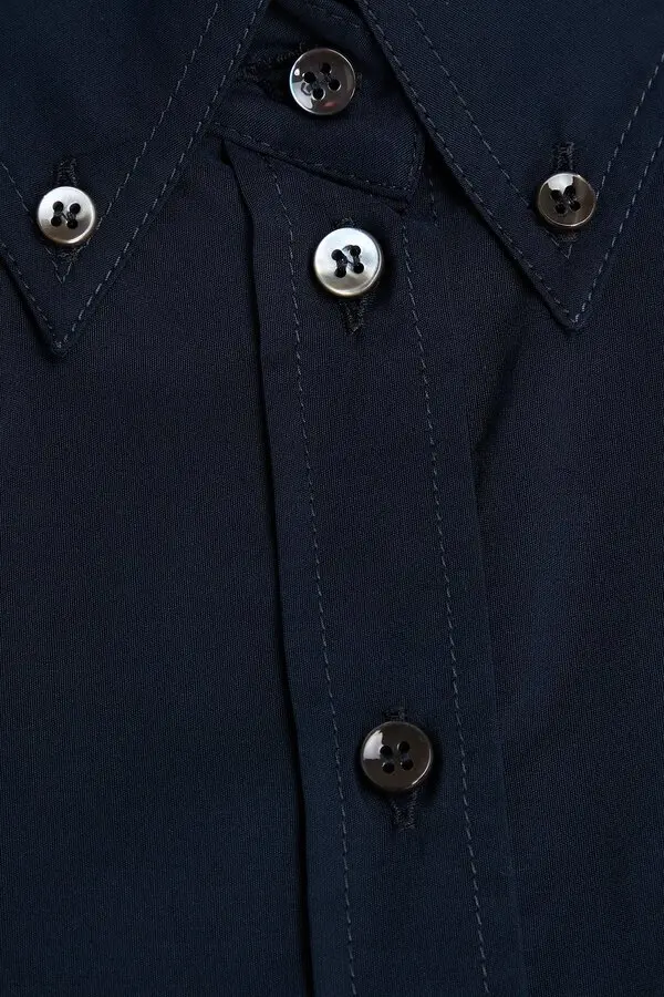 Brunello Cucinelli Cotton-poplin And Jersey Shirt Dress