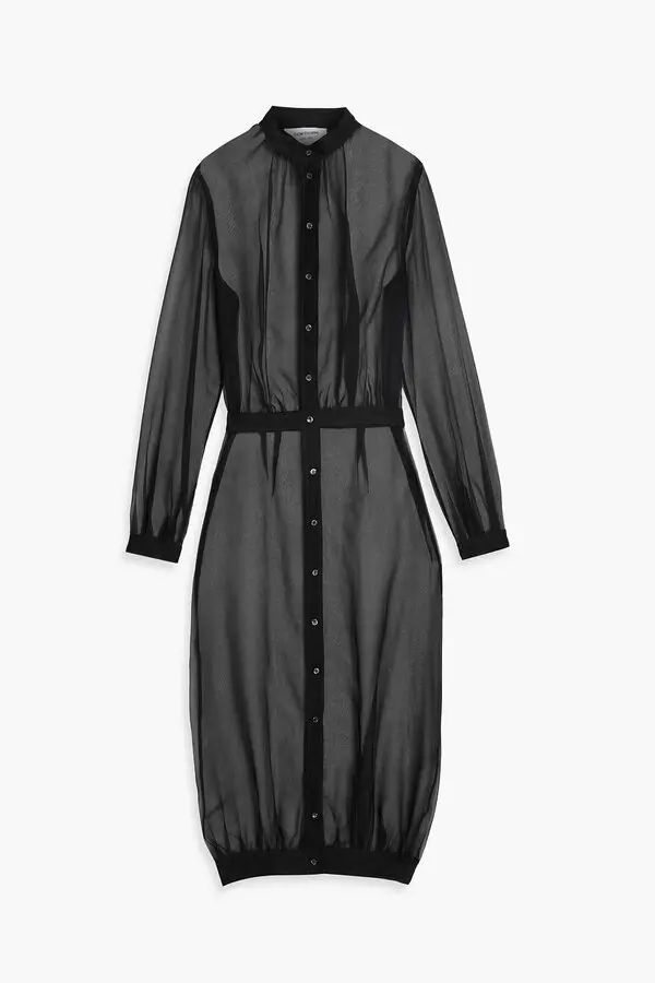 Thom Browne Silk-crepon Midi Dress
