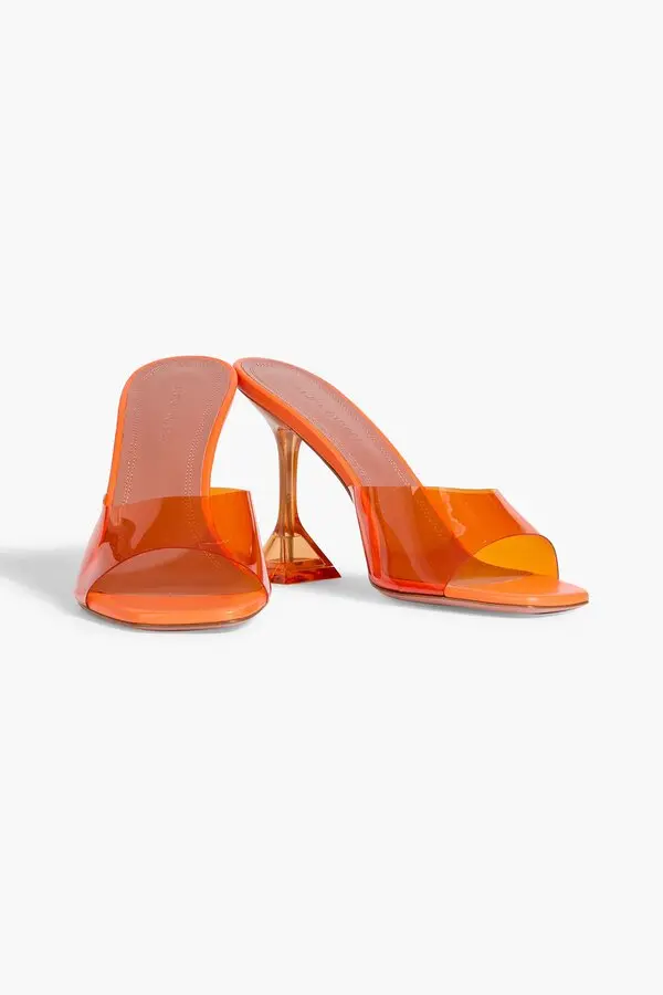 Amina Muaddi Lupita 95 Pvc Mules - Bright Orange