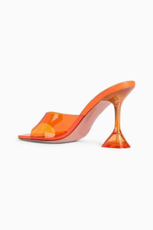 Amina Muaddi Lupita 95 Pvc Mules - Bright Orange