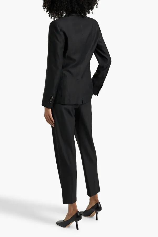 Brunello Cucinelli Bead-embellished Twill Blazer - Black