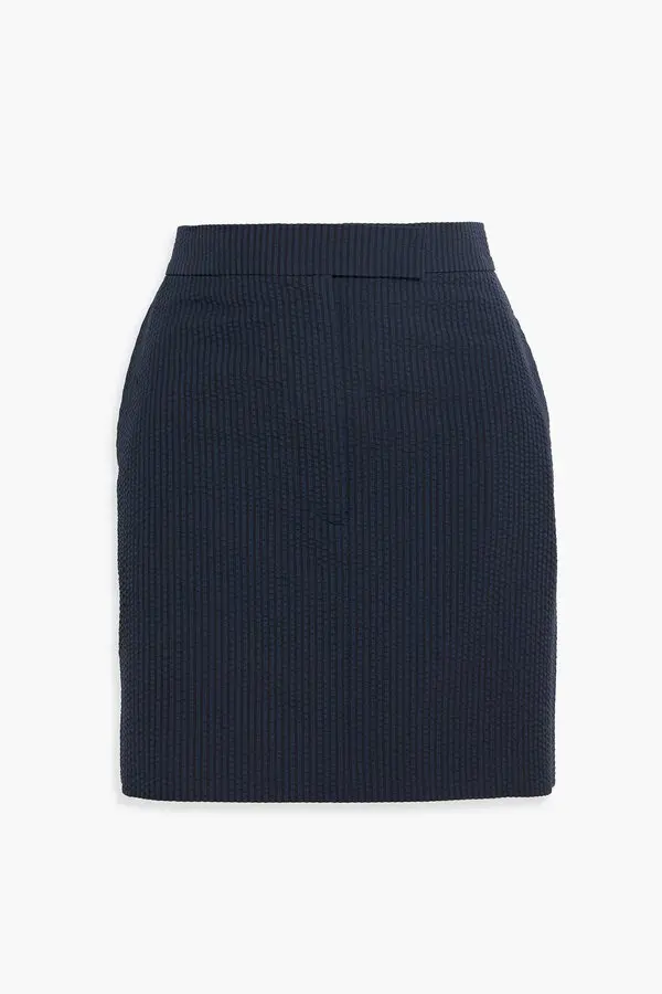 Thom Browne Striped Wool-seersucker Mini Skirt