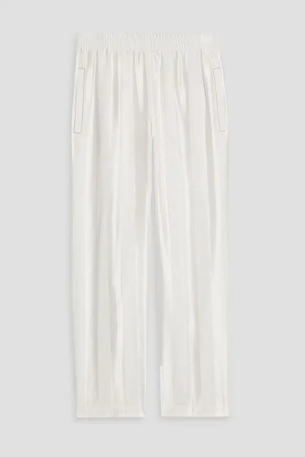 Victoria Beckham Striped Satin-jacquard Wide-leg Pants