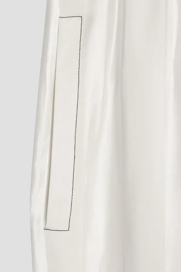 Victoria Beckham Striped Satin-jacquard Wide-leg Pants