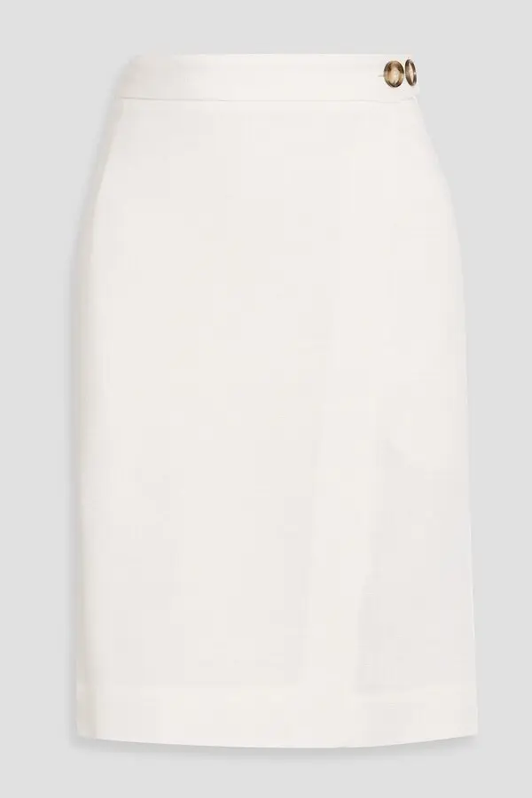 Victoria Beckham Crepe Wrap Skirt - Off-white