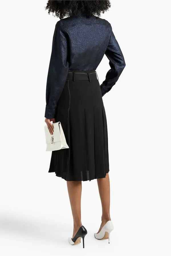 Victoria Beckham Crepe Midi Wrap Skirt