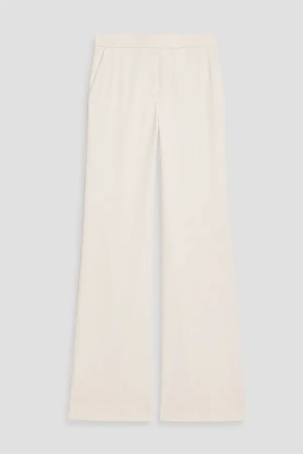 Victoria Beckham Crepe Flared Pants - Cream