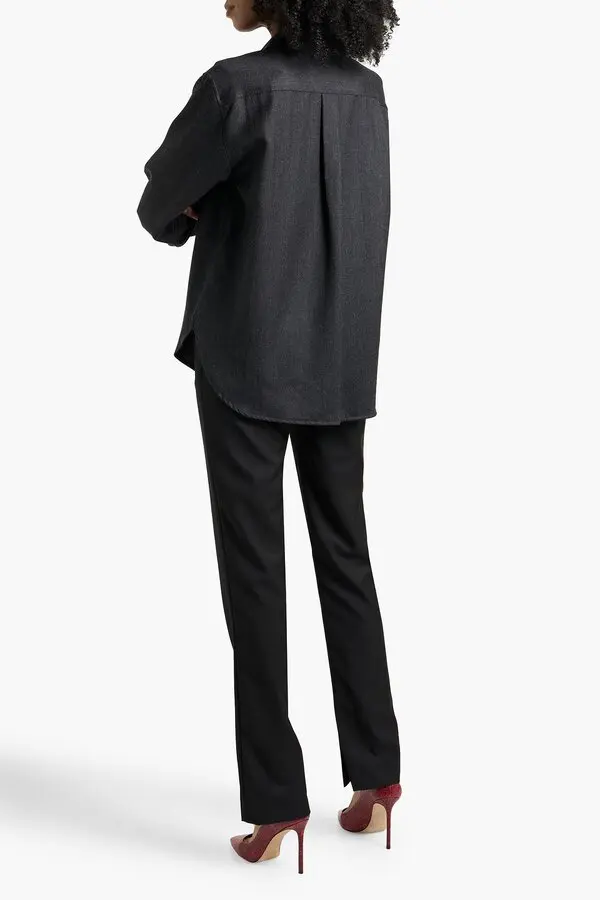 Victoria Beckham Wool Shirt - Charcoal
