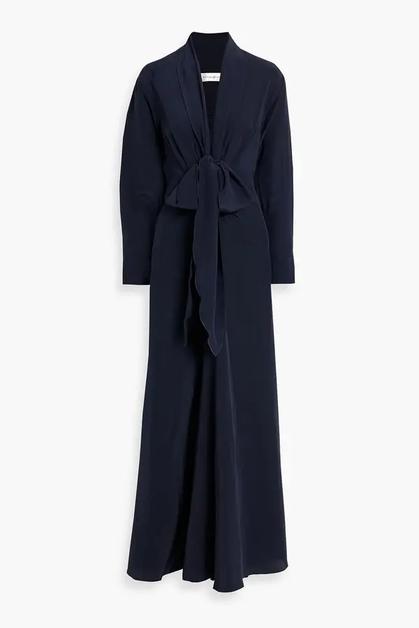 Victoria Beckham Bow-detailed Silk Gown
