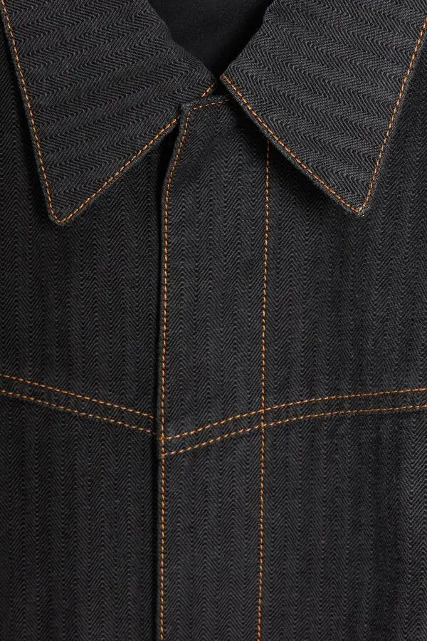 Victoria Beckham Herringbone Denim Shirt