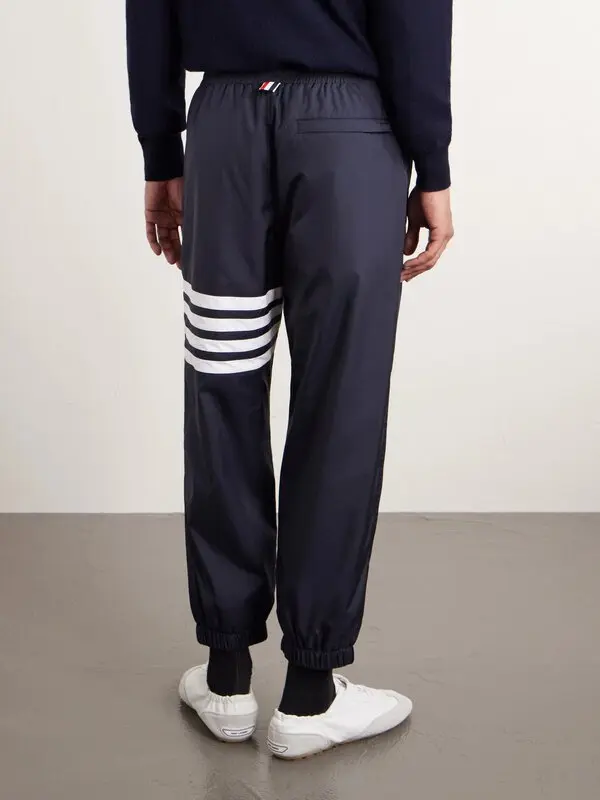 Thom Browne Tapered Striped Ripstop Sweatpants - Blue