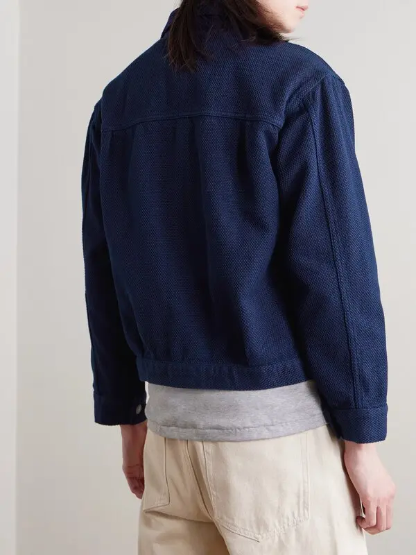 Blue Blue Japan Indigo-dyed Sashiko Cotton Trucker Jacket