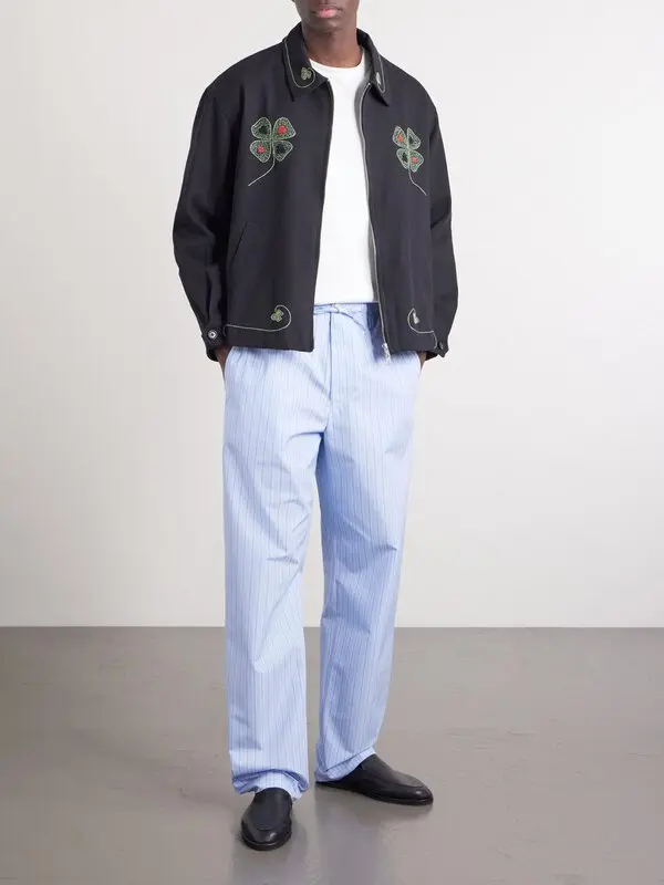BODE Lucky Draw Embroidered Cotton-twill Blouson Jacket