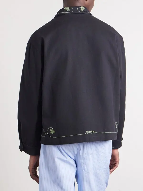 BODE Lucky Draw Embroidered Cotton-twill Blouson Jacket