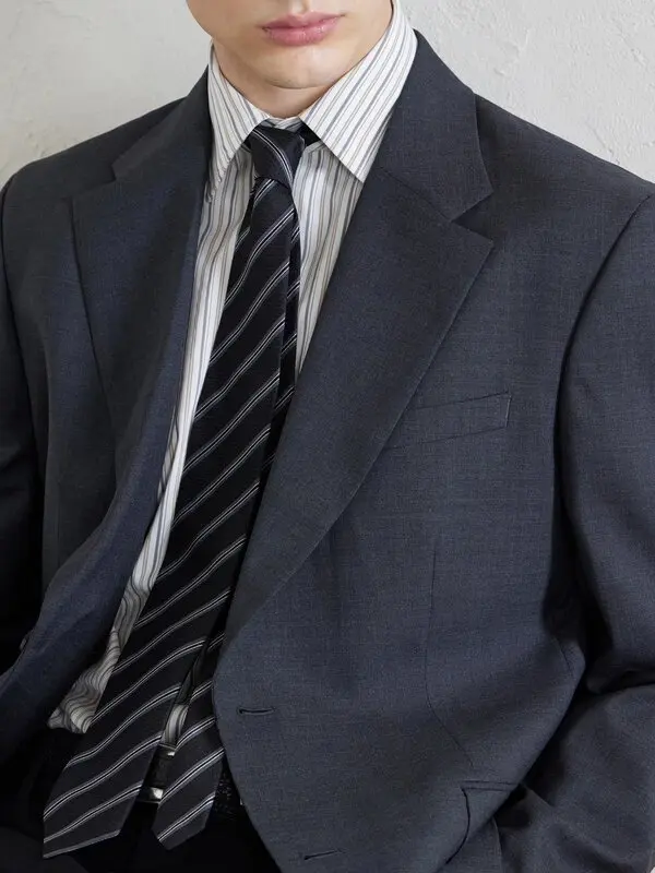 MFPEN Banquet 7cm Striped Silk-jacquard Tie