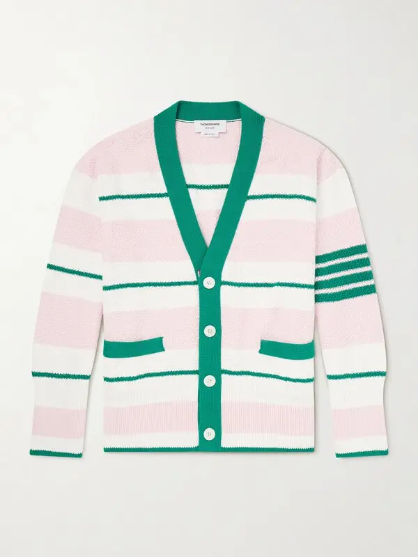 Thom Browne Striped Cotton Cardigan - Multi