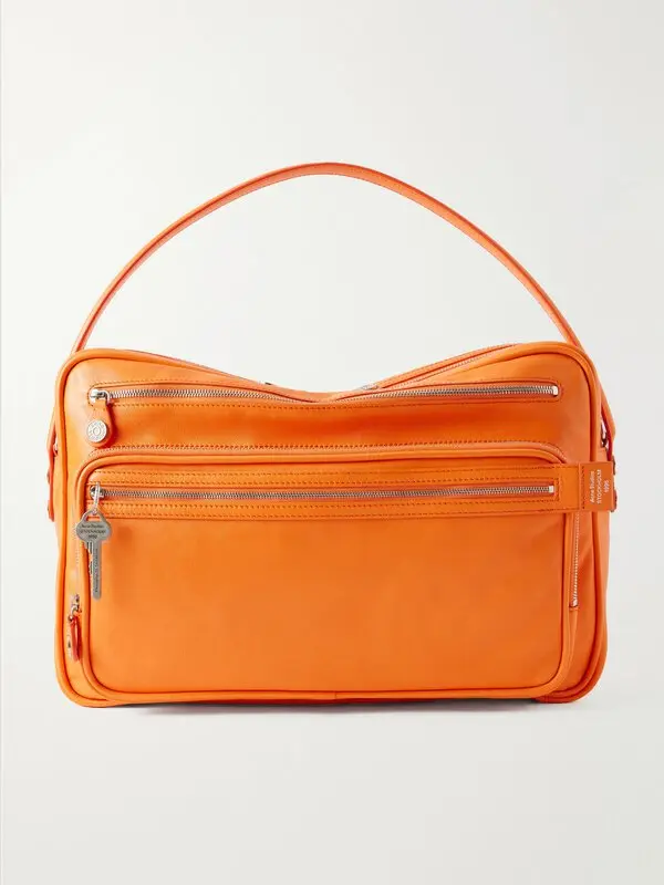Acne Studios Textured-leather Shoulder Bag - Orange