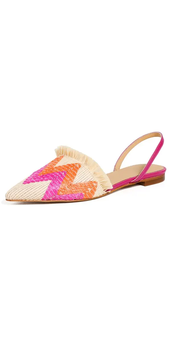 CastaÑer Berta Flats - Natural/naranja/fuchsia