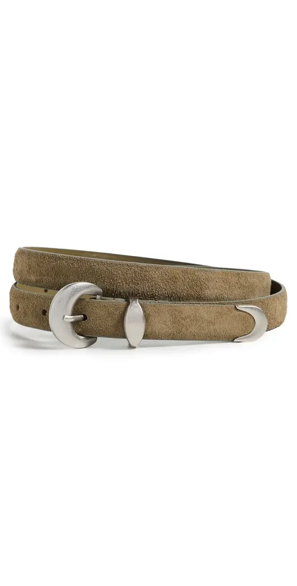 Madewell Lucie Suede Belt - Worn Olive Suede
