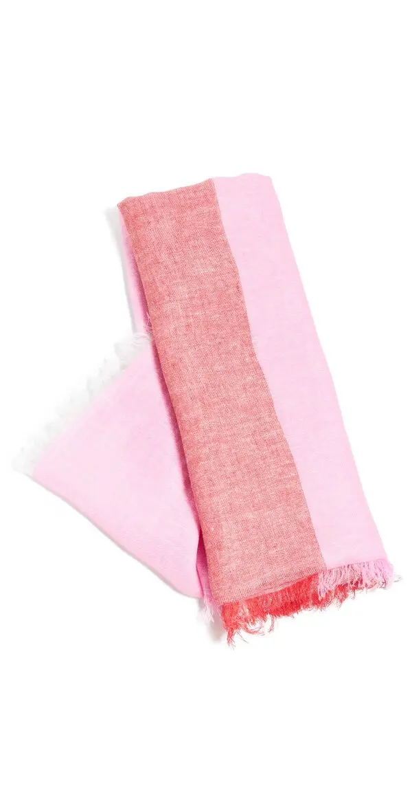 Faherty Brand Colorblock Oblong Scarf - Fuchsia