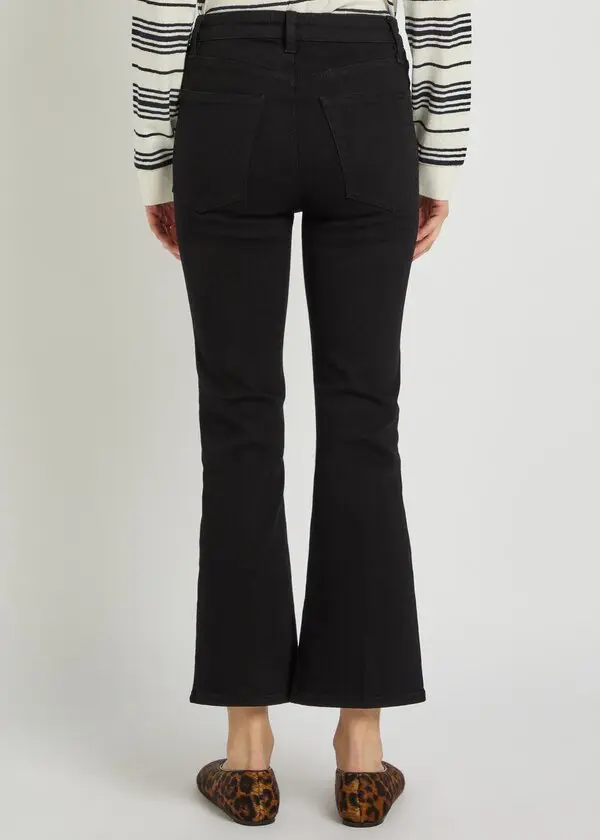 FRAME The Reboot Crop Boot-leg Jeans - Black