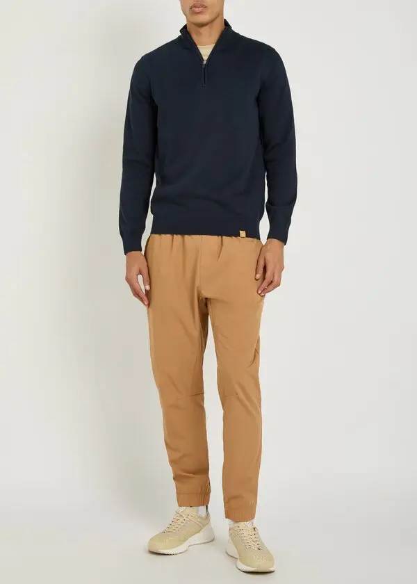 NOW YOU LIVE Woodhouse Half-zip Jumper - Navy