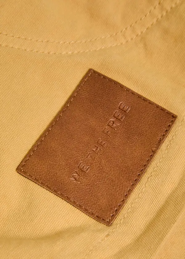 Free People Martha Cropped Cotton-twill Jacket - Yellow