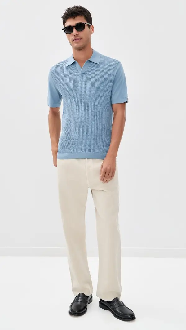 Rag & Bone Saxon Silk Blend Johnny Polo - Fogbl