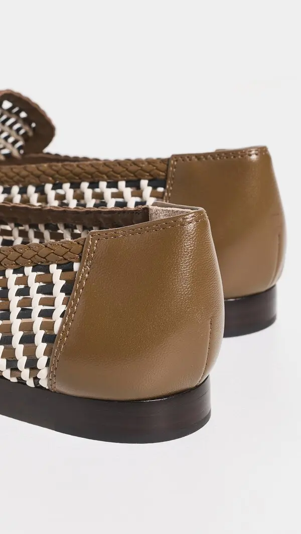 Veronica Beard Prilla Woven Flats - Brown Multi