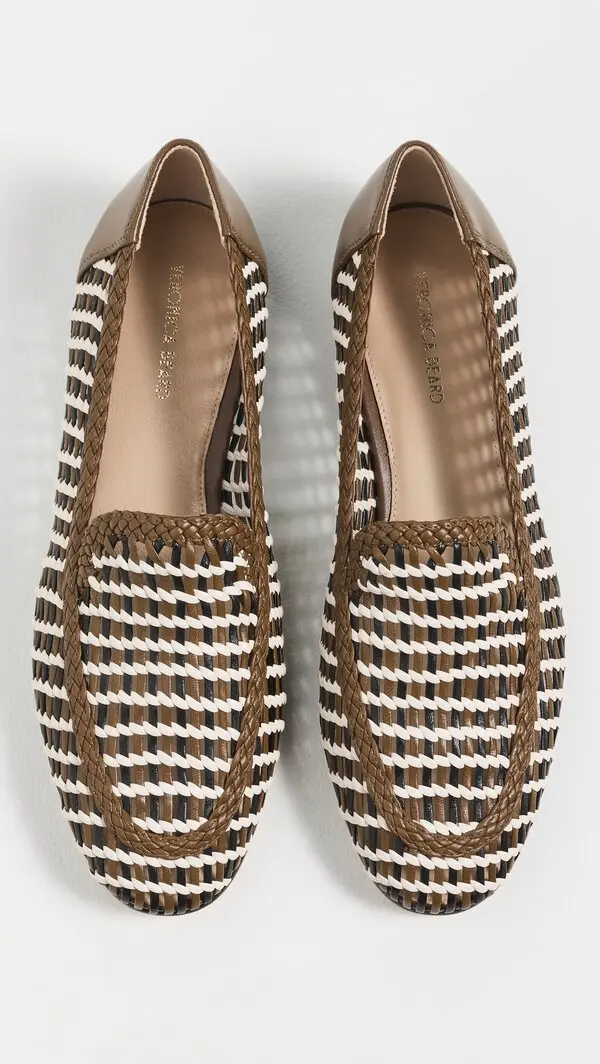 Veronica Beard Prilla Woven Flats - Brown Multi