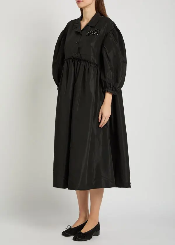 Simone Rocha Signature Embellished Shell Midi Dress
