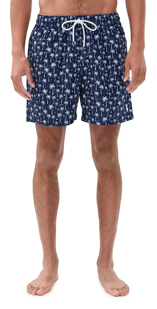 Polo Ralph Lauren Printed Traveler Swim Trunks 5.5 - Blue Polo Palms