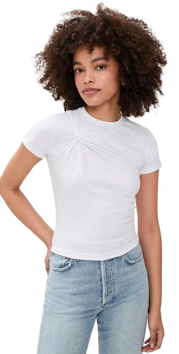 Good American Super Stretch Twist Tee