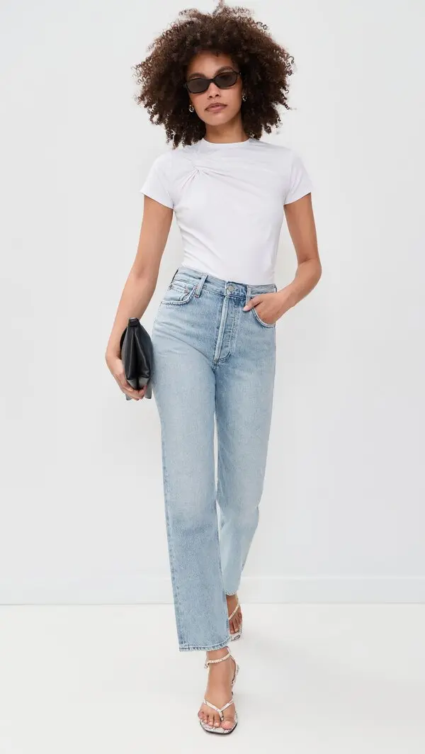 Good American Super Stretch Twist Tee