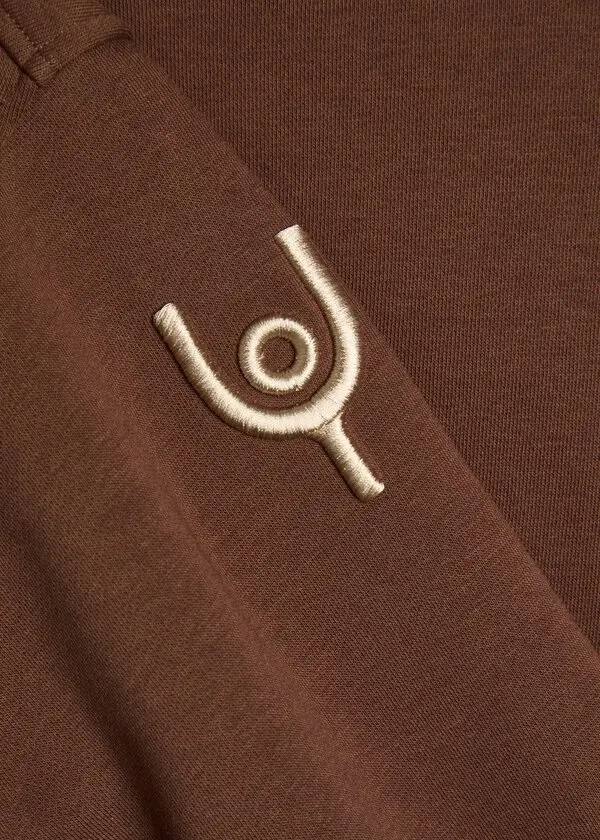 NOW YOU LIVE Logo-embroidered Cotton Sweatshirt - Brown