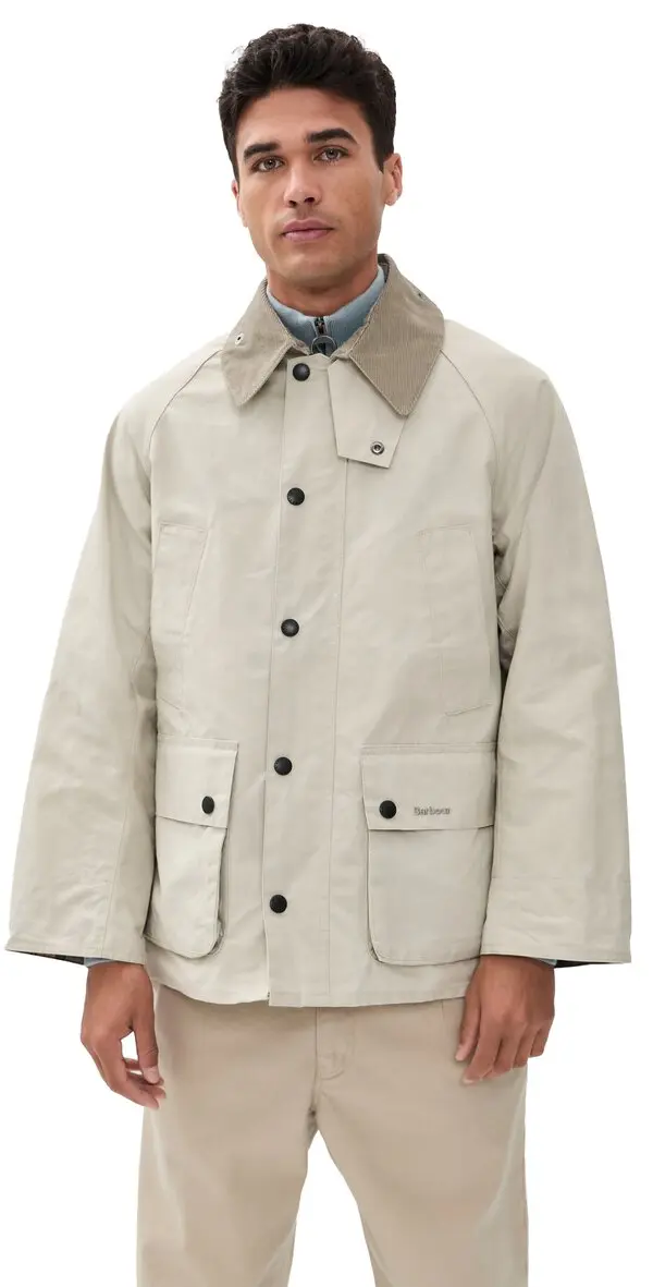 Barbour Oversized Bedale Cotton Jacket - Clay